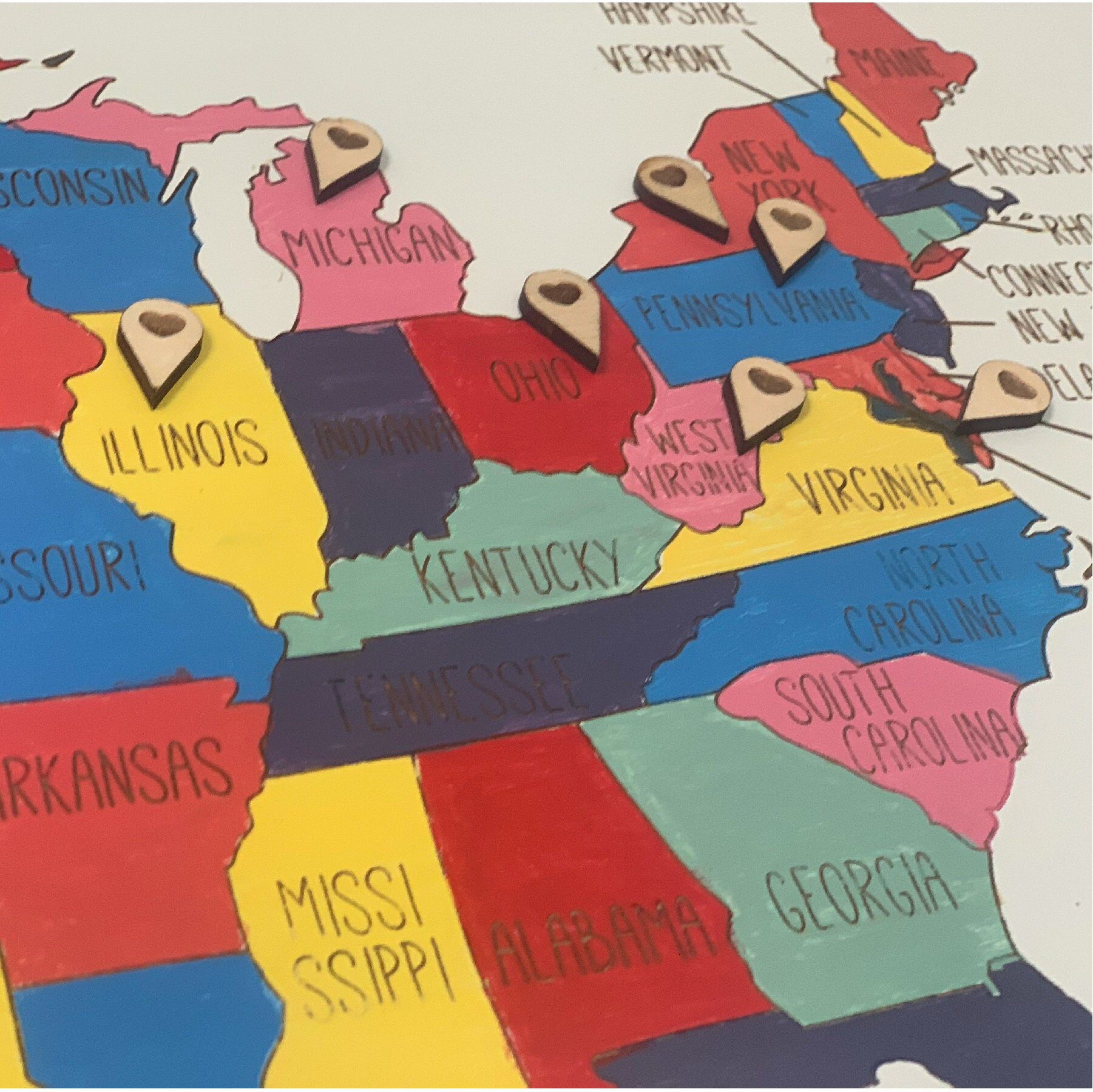 Custom Map, Custom Travel Map, USA Map, Custom Wood Map, Custom Map ...