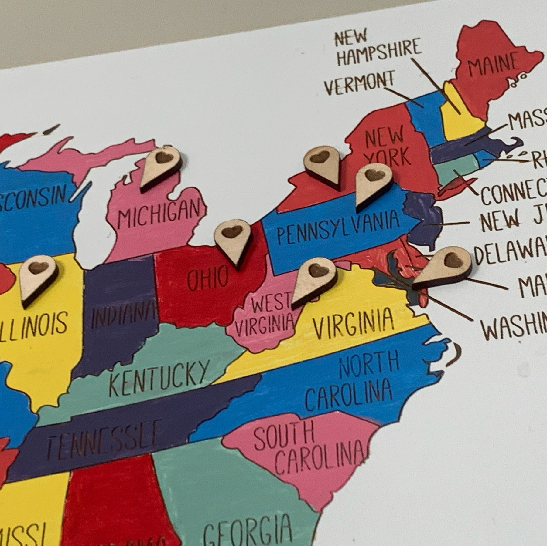 Custom Map, Custom Travel Map, USA Map, Custom Wood Map, Custom Map ...