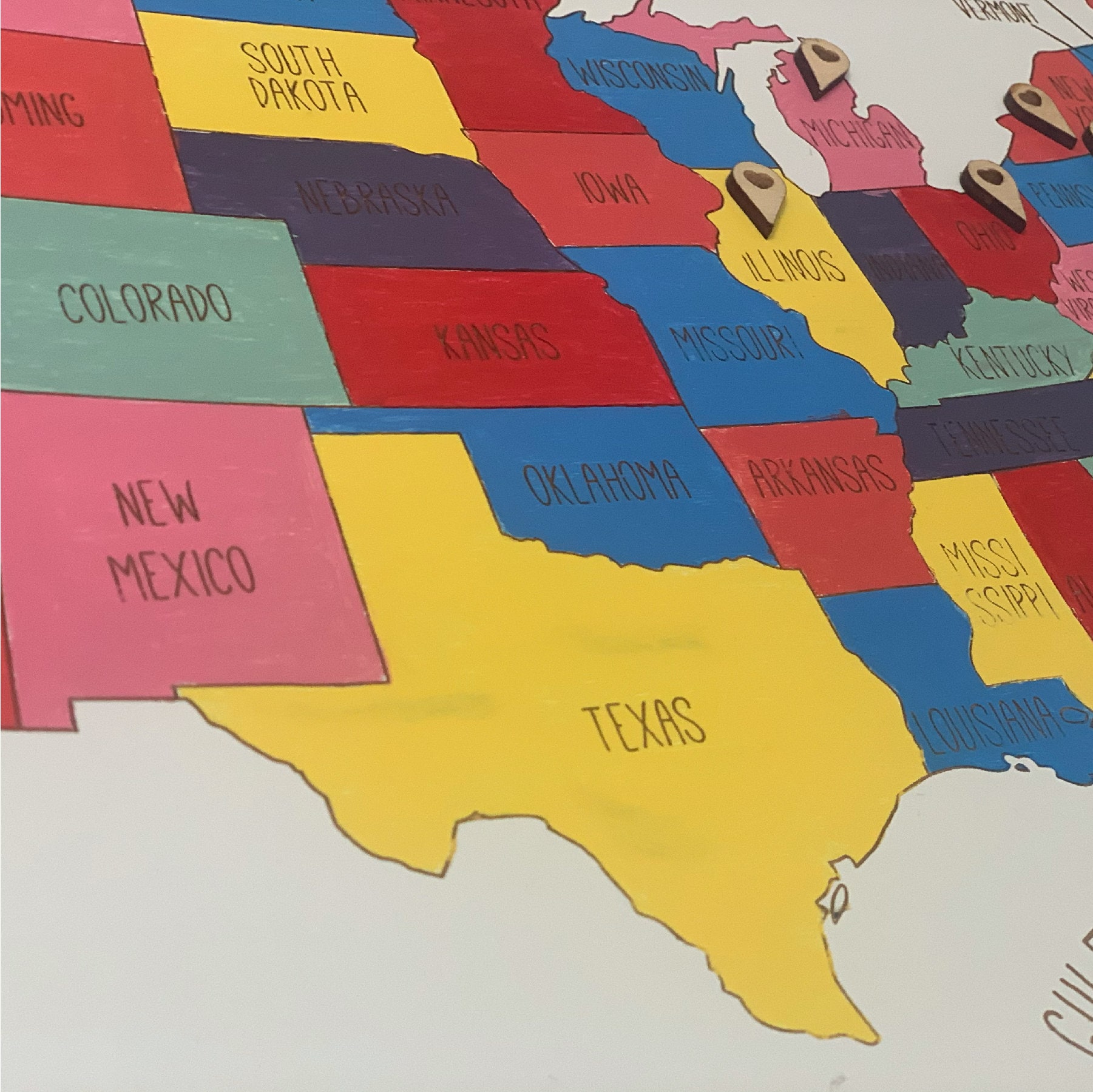 Custom Map, Custom Travel Map, USA Map, Custom Wood Map, Custom Map ...