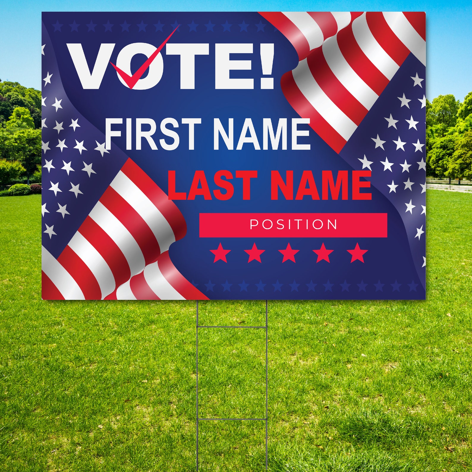 Custom Made Political Sign, Campaign Yard Sign, Yard Sign, Personalized ...