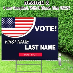 Custom Made Political Sign, Campaign Yard Sign, Yard Sign, Personalized ...