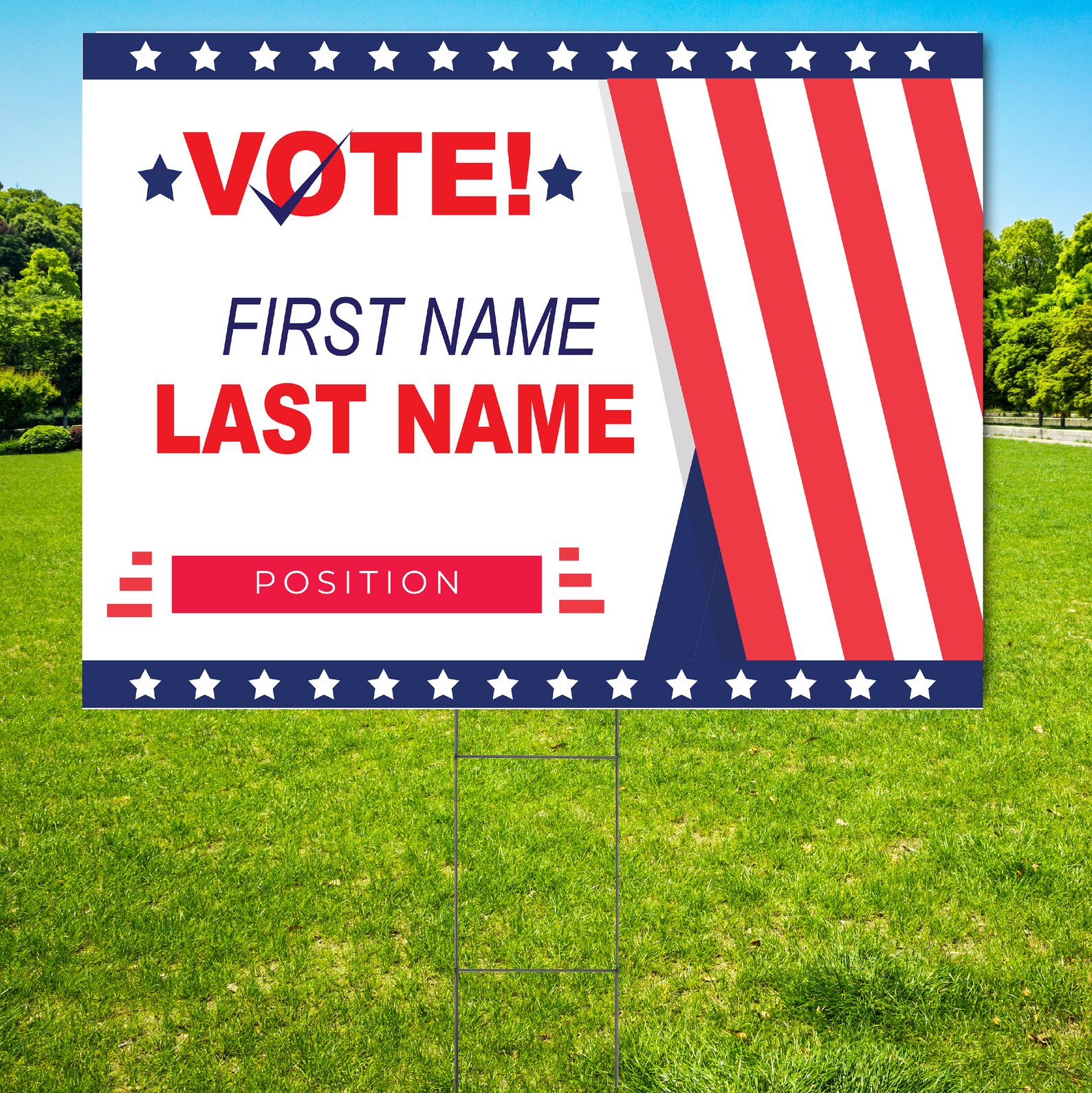 Custom Made Political Sign, Campaign Yard Sign, Yard Sign, Personalized ...