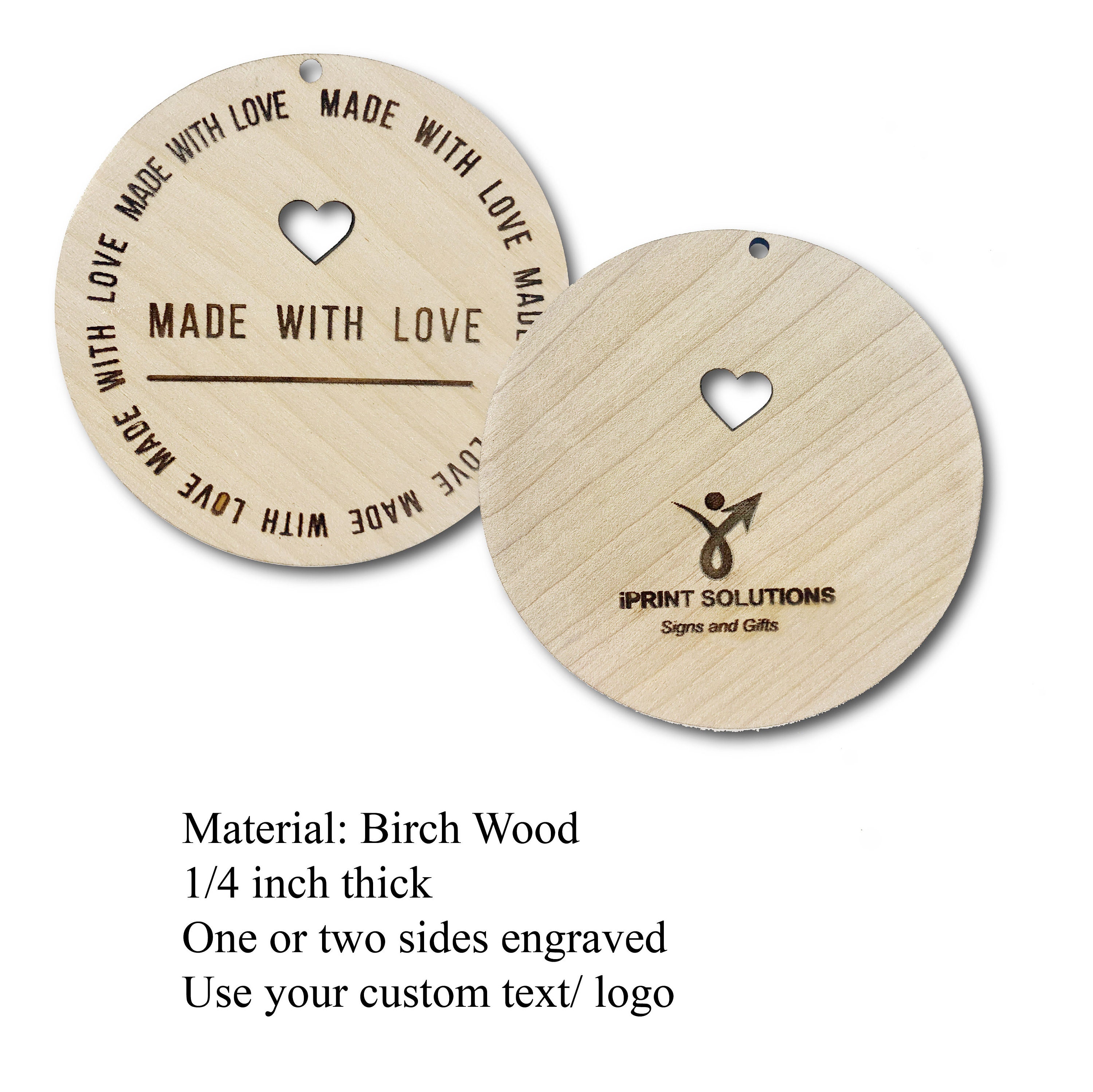Custom Wood Tags, Wood Engraved Tags, Wood Thank You Tags, Favor Tags ...