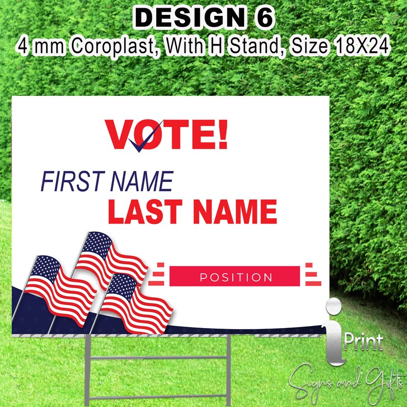 Custom Made Political Sign, Campaign Yard Sign, Yard Sign, Personalized ...
