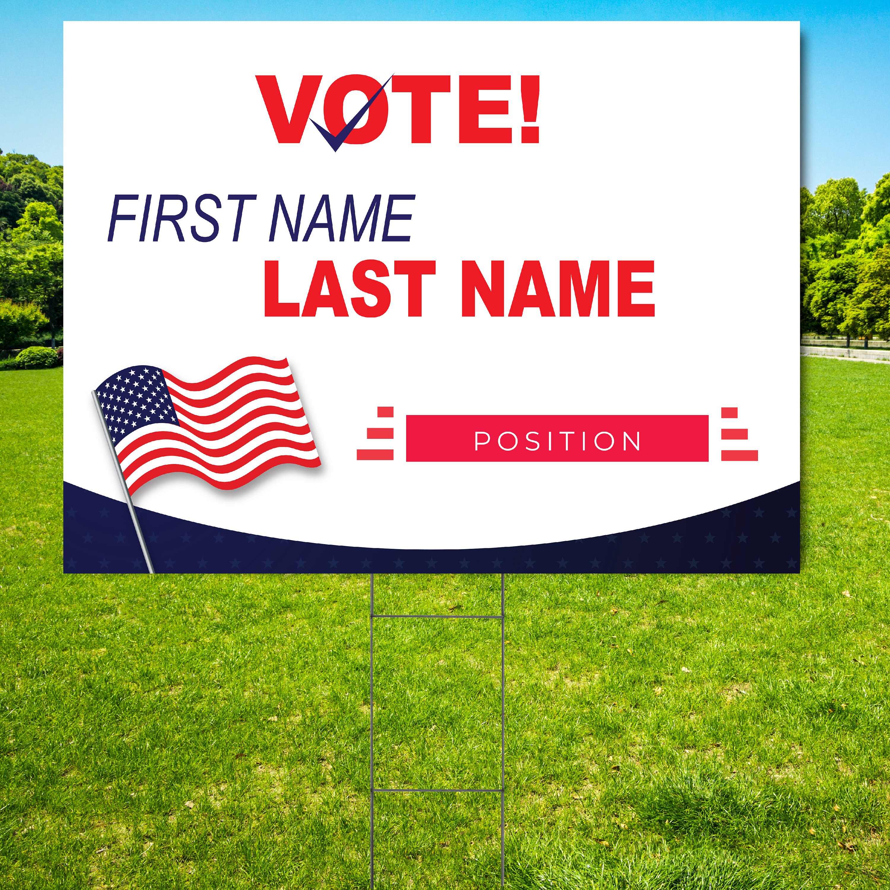 Custom Made Political Sign, Campaign Yard Sign, Yard Sign, Personalized ...