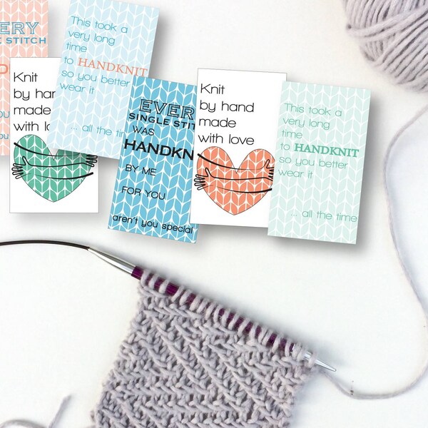 Printable Knitting Labels - Etsy