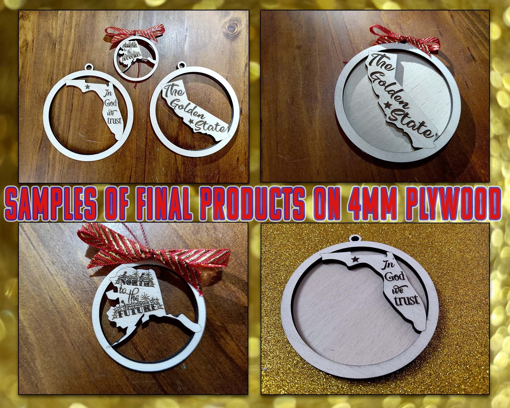 BUNDLE of 50 USA States' Shapes National Motto Laser Cut - Etsy