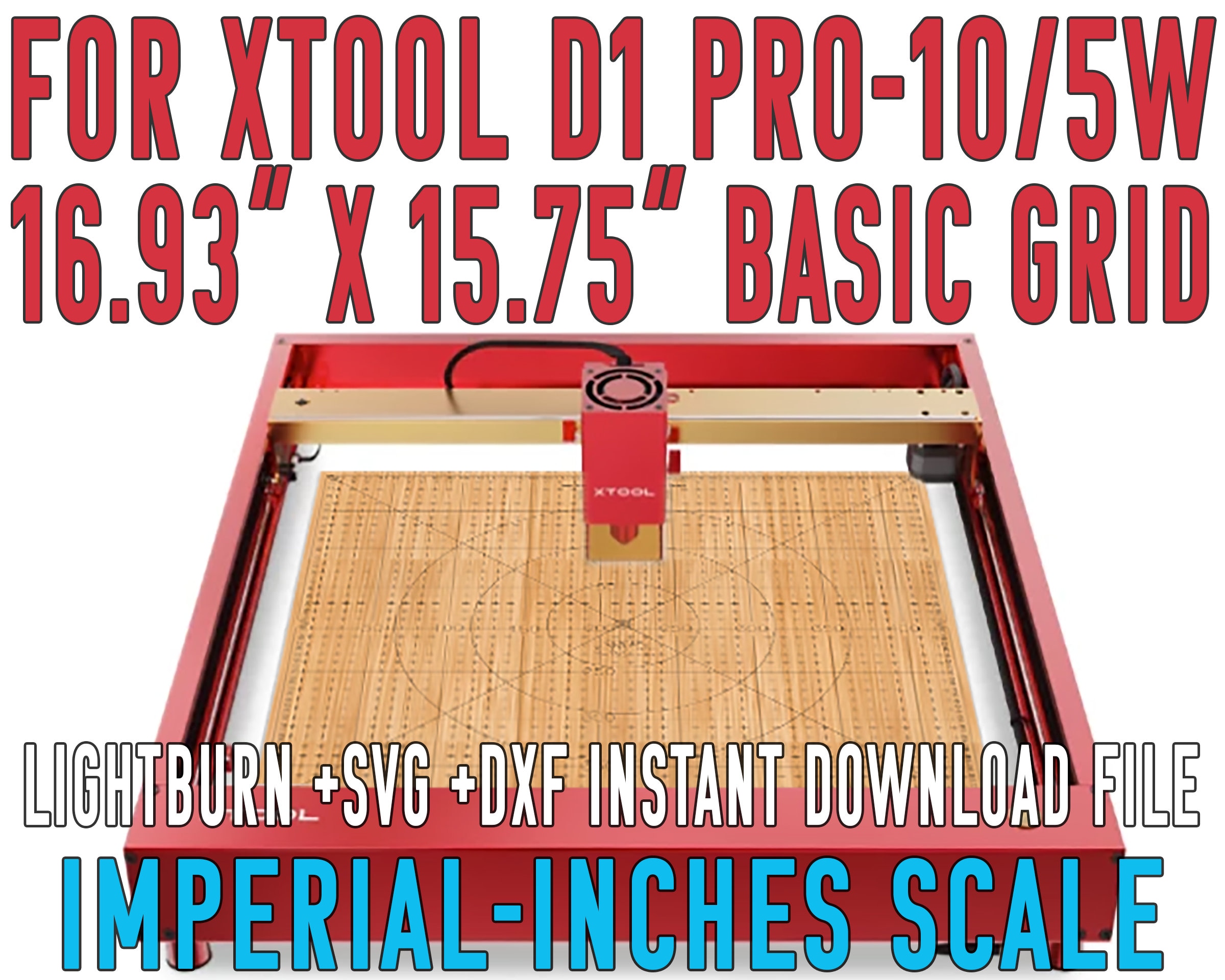 XTOOL D1 Pro 10W or 5W Basic Waste Grid 430x400mm Laser Machine ...
