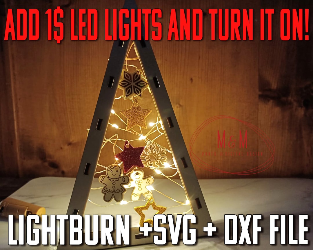 Laser LIGHTBURN +SVG Cut File Minimalis Christmas Trees Ornament ...