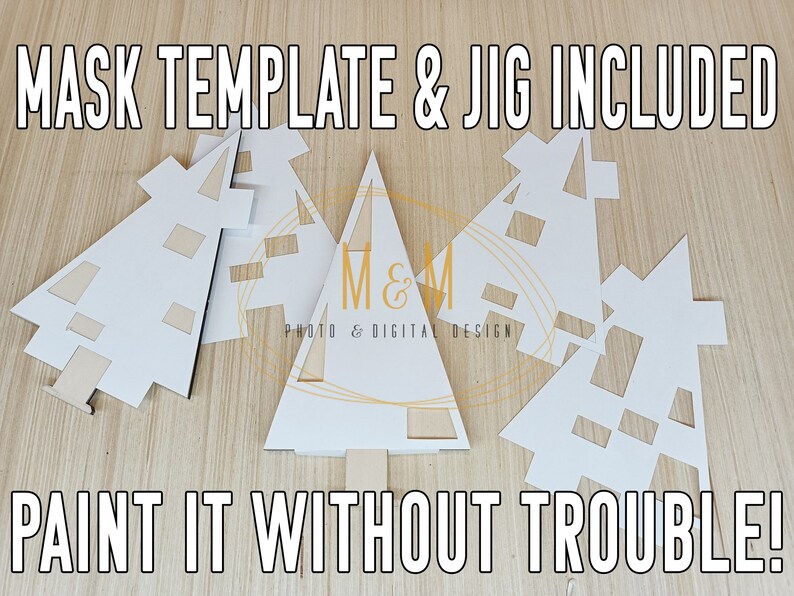 Laser LIGHTBURN SVG Cut File Minimalis Christmas Trees - Etsy