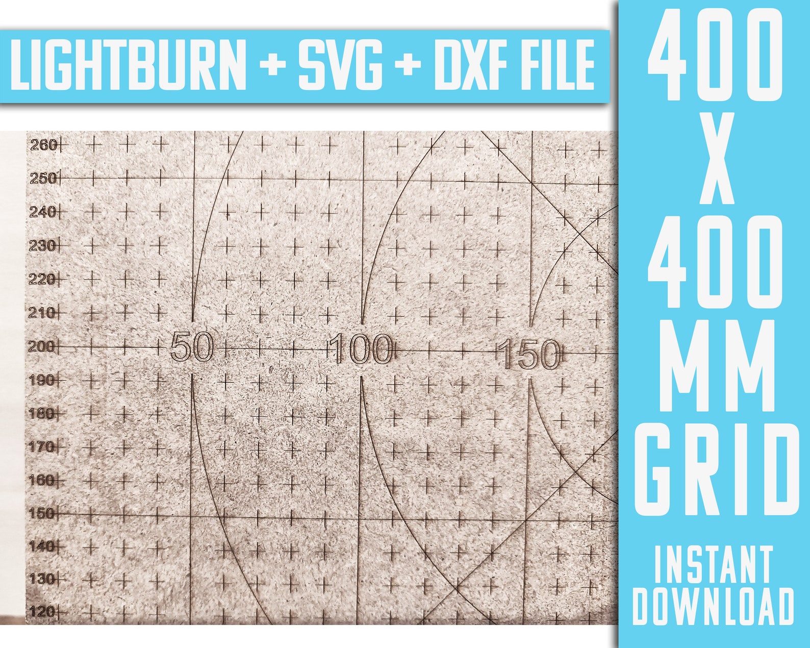 Basic Grid 400x400 Mm Ortur Laser Machine. File Lightburn Ready to ...