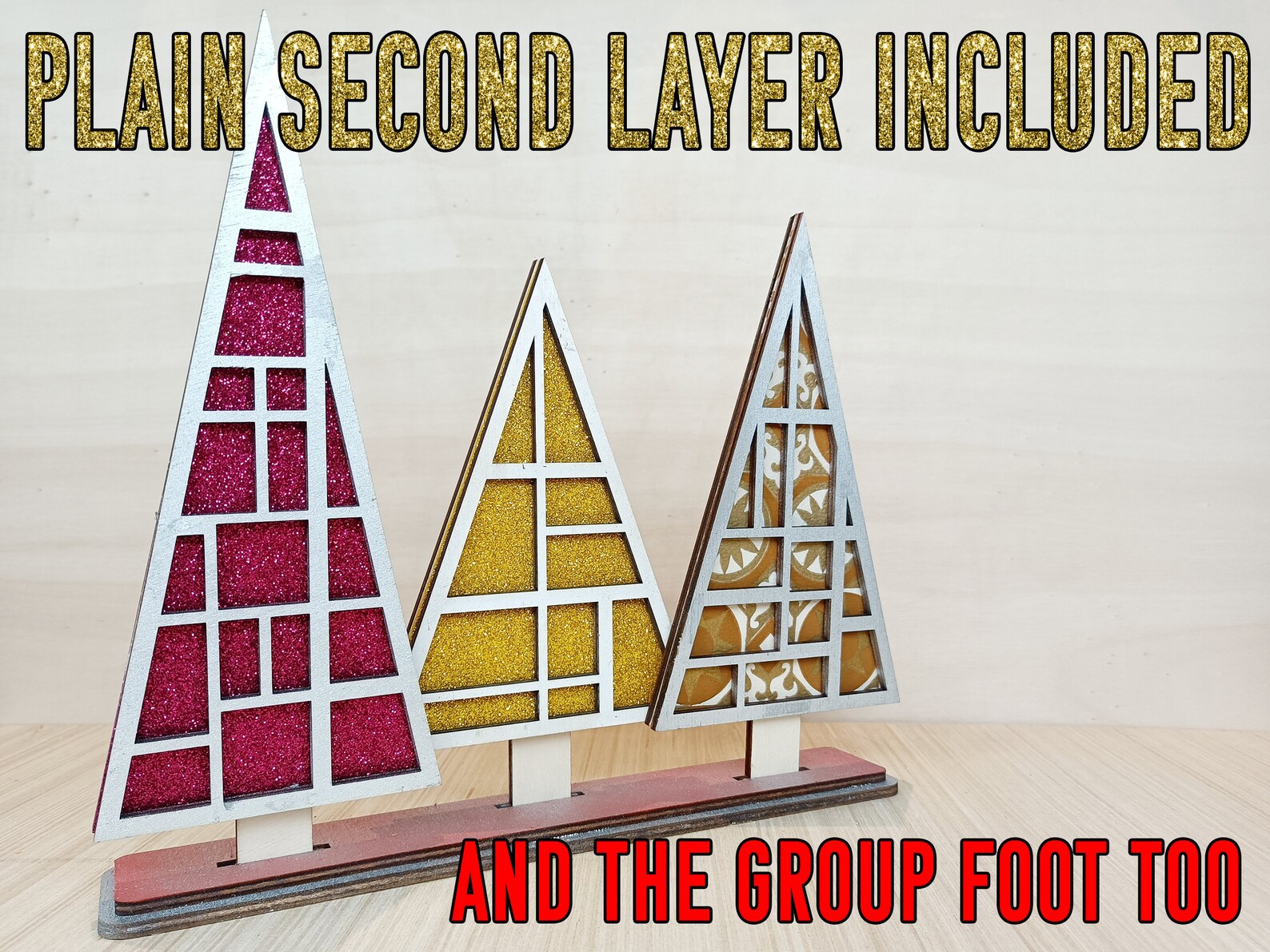 Laser LIGHTBURN SVG Cut File Minimalis Christmas Trees - Etsy