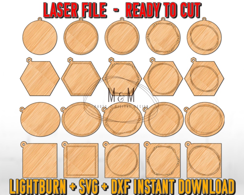 Lightburn SVG anpassbare Dateien bereit zum Schneiden und Gravieren ...