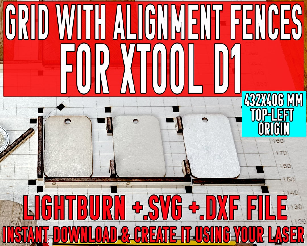 XTOOL D1 Basic Grid With POSITIONING GUIDES! 432x406 Mm 17" X 16" Laser ...