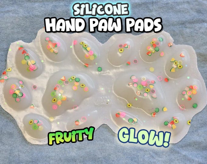 Snow Globe Delight Silicone Hand Paw Pads V3 creased Backing - Etsy