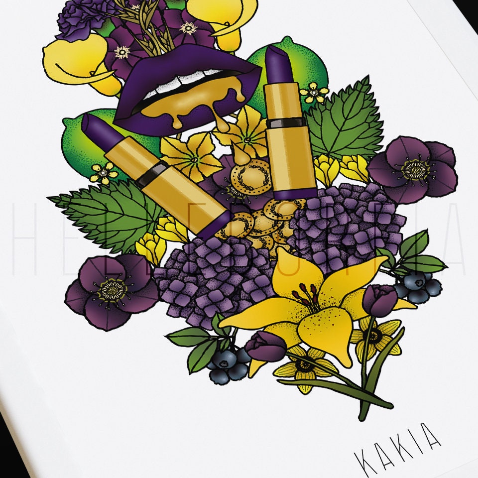 Kakia Greek Goddess of Vice Tattoo Style Language of Flowers - Etsy UK