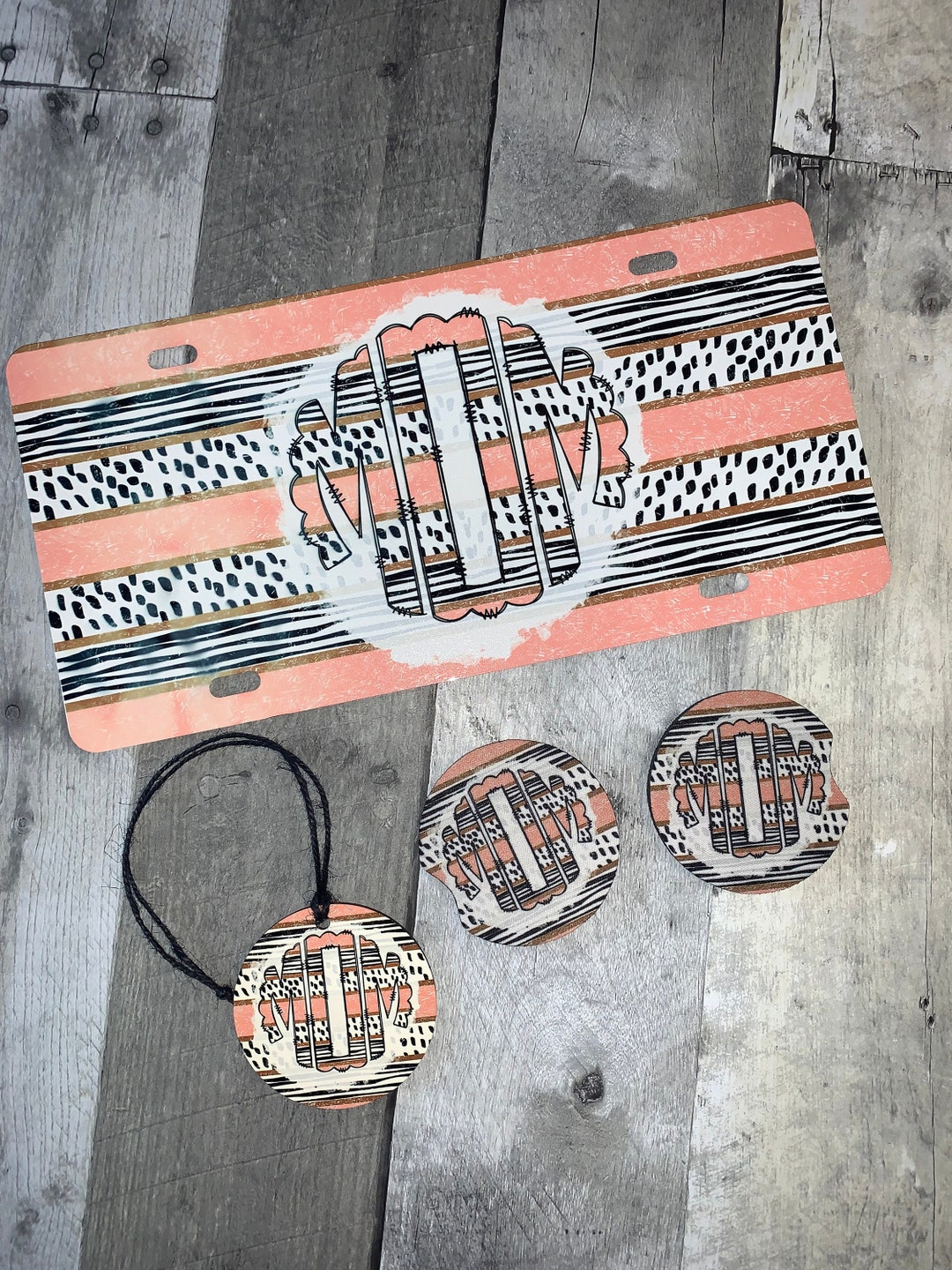 Personalized Car Decorations License Plate Car Coasters Car Ornament ...