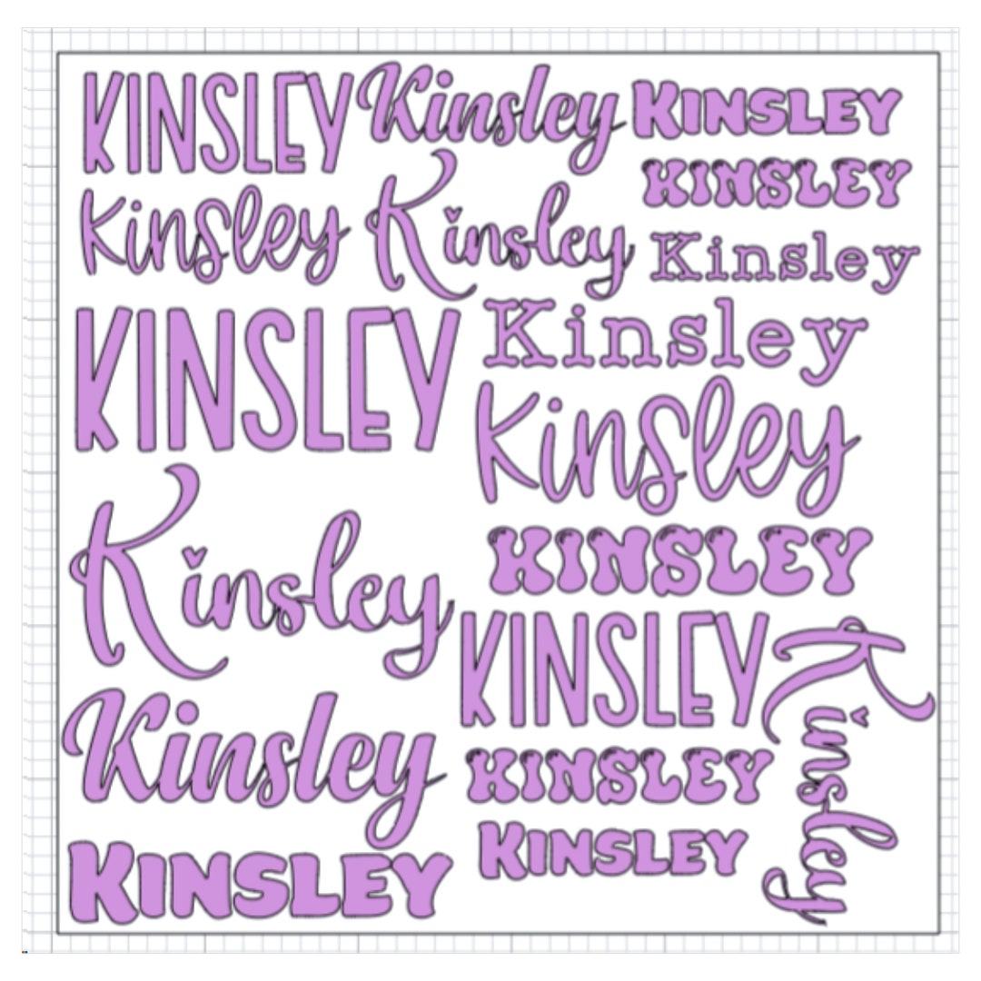 Personalized Back to School Vinyl Name Labels 12x12 Sheet - Etsy