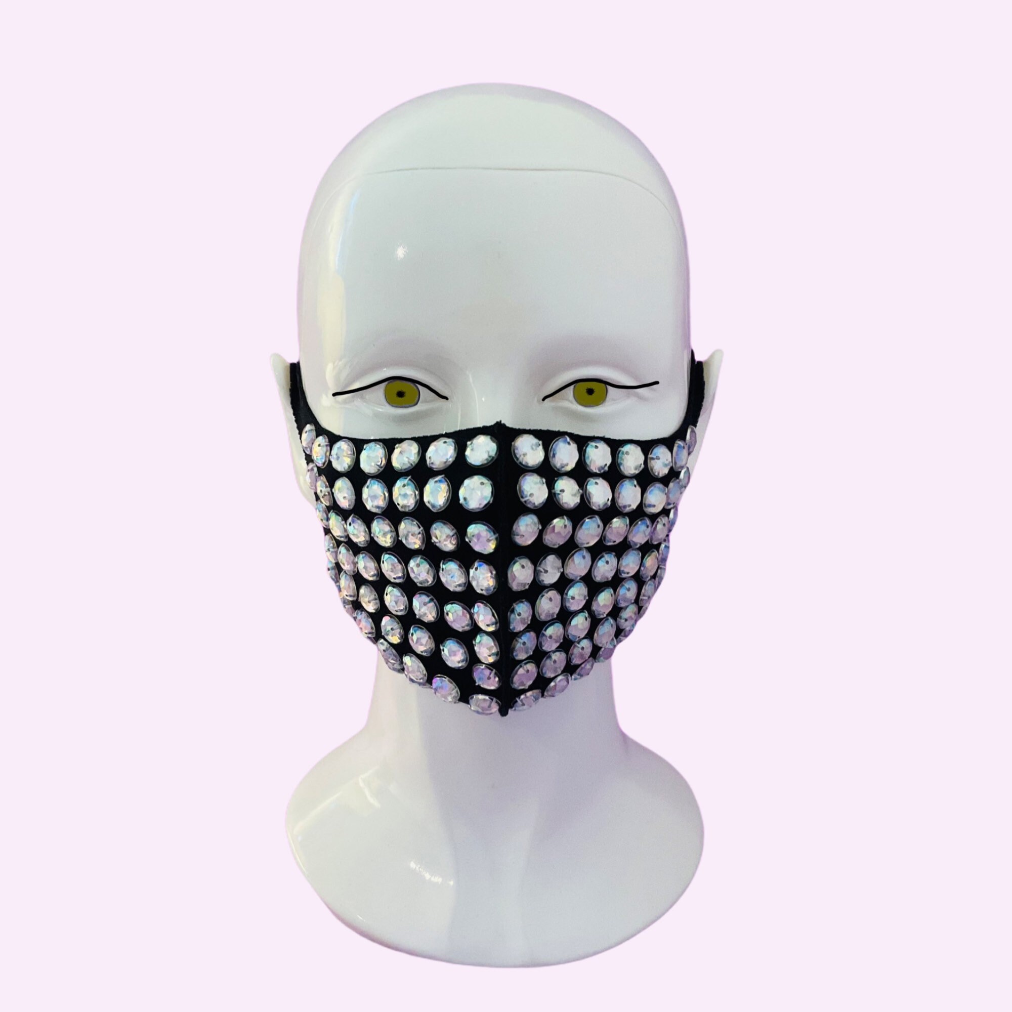 Glitter Face Mask Diamante Face Mask Crystal Face Mask | Etsy