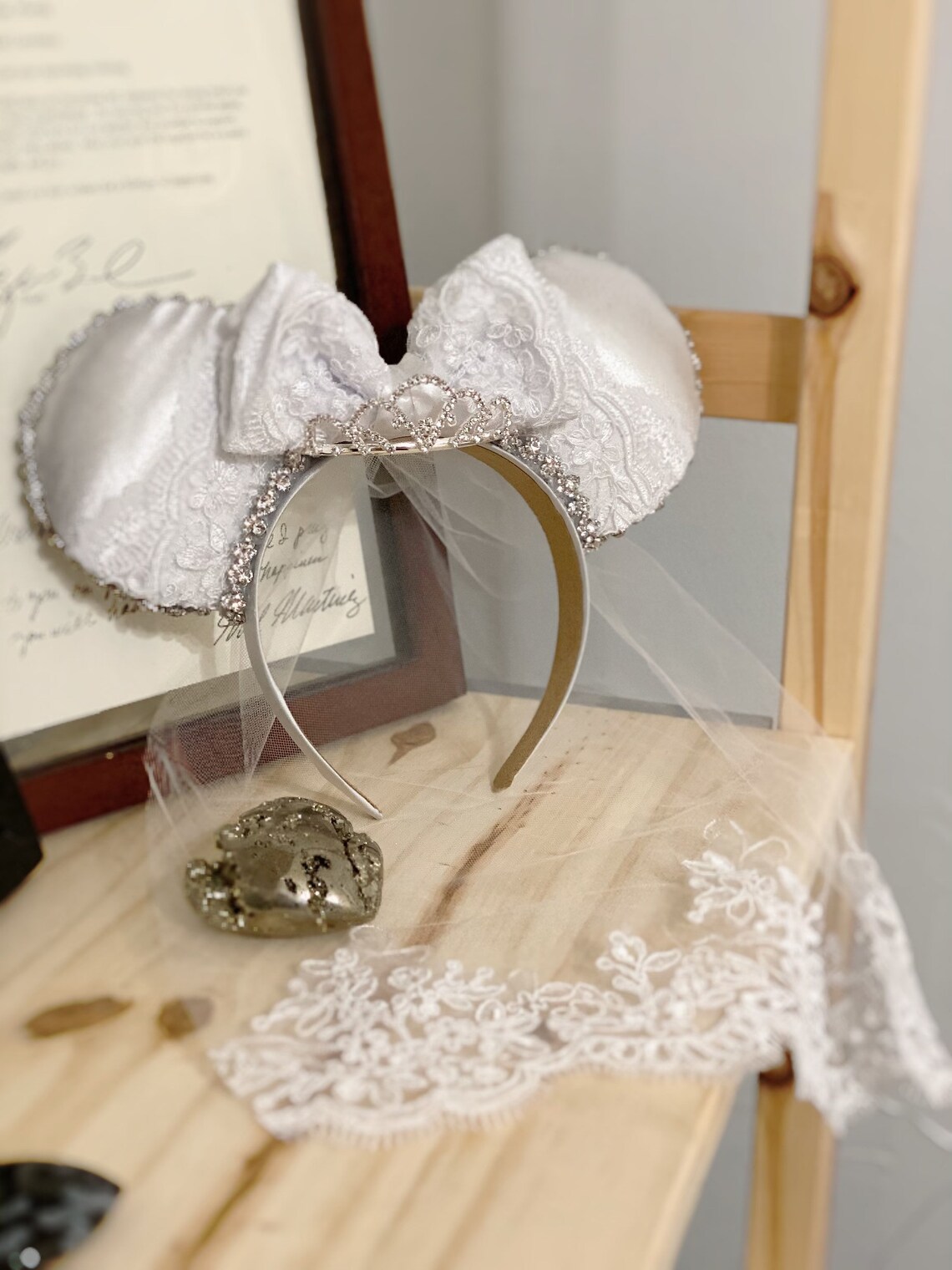 Disney Bride Ears Bride Minnie Ears Wedding Minnie Ears With Etsy