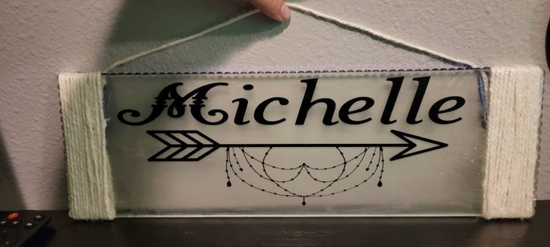 Glass Hanging Sign, Custom - Etsy