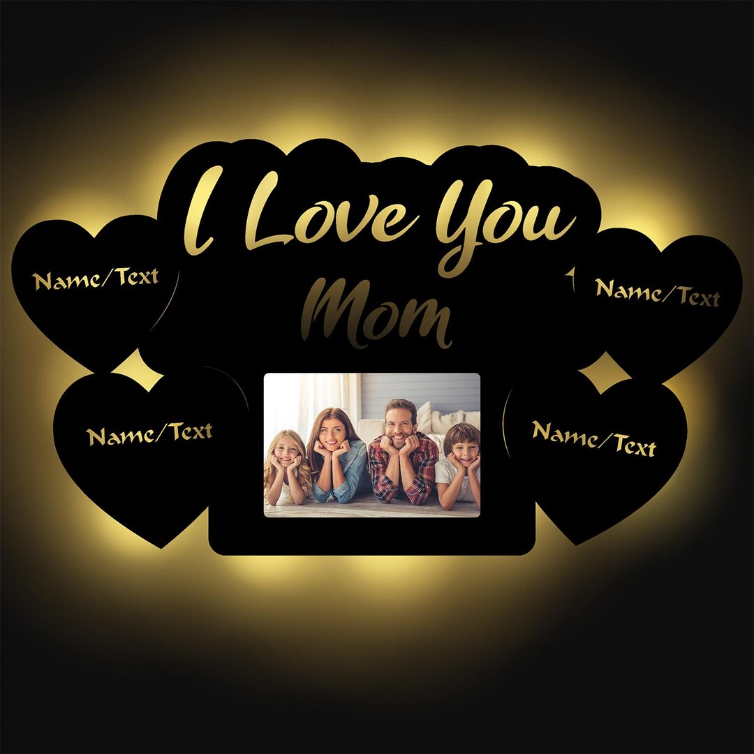 Personalized I Love You Mom Picture Frame, Photo Frame 4" X 6", Gifts ...