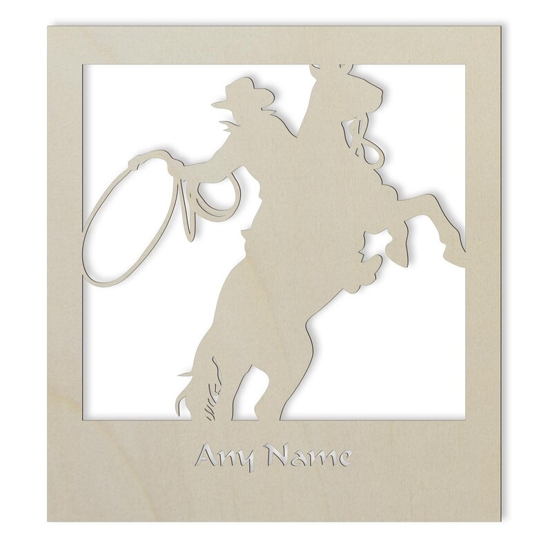 Cowboy Cowgirl Personalized Night Light With Name Horse - Etsy