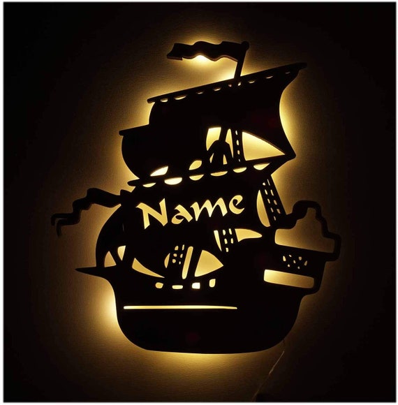 Pirate Ship Personalized Night Light With Name Gifts for | Etsy