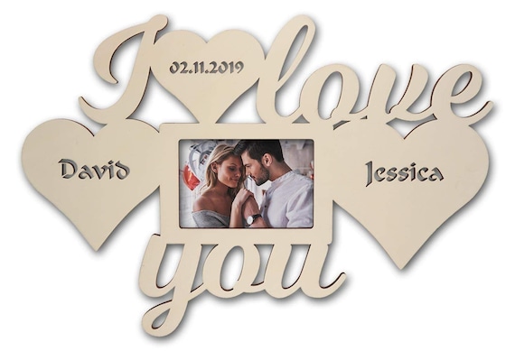 Personalized I Love You Picture Frame Photo Frame 4 X - Etsy