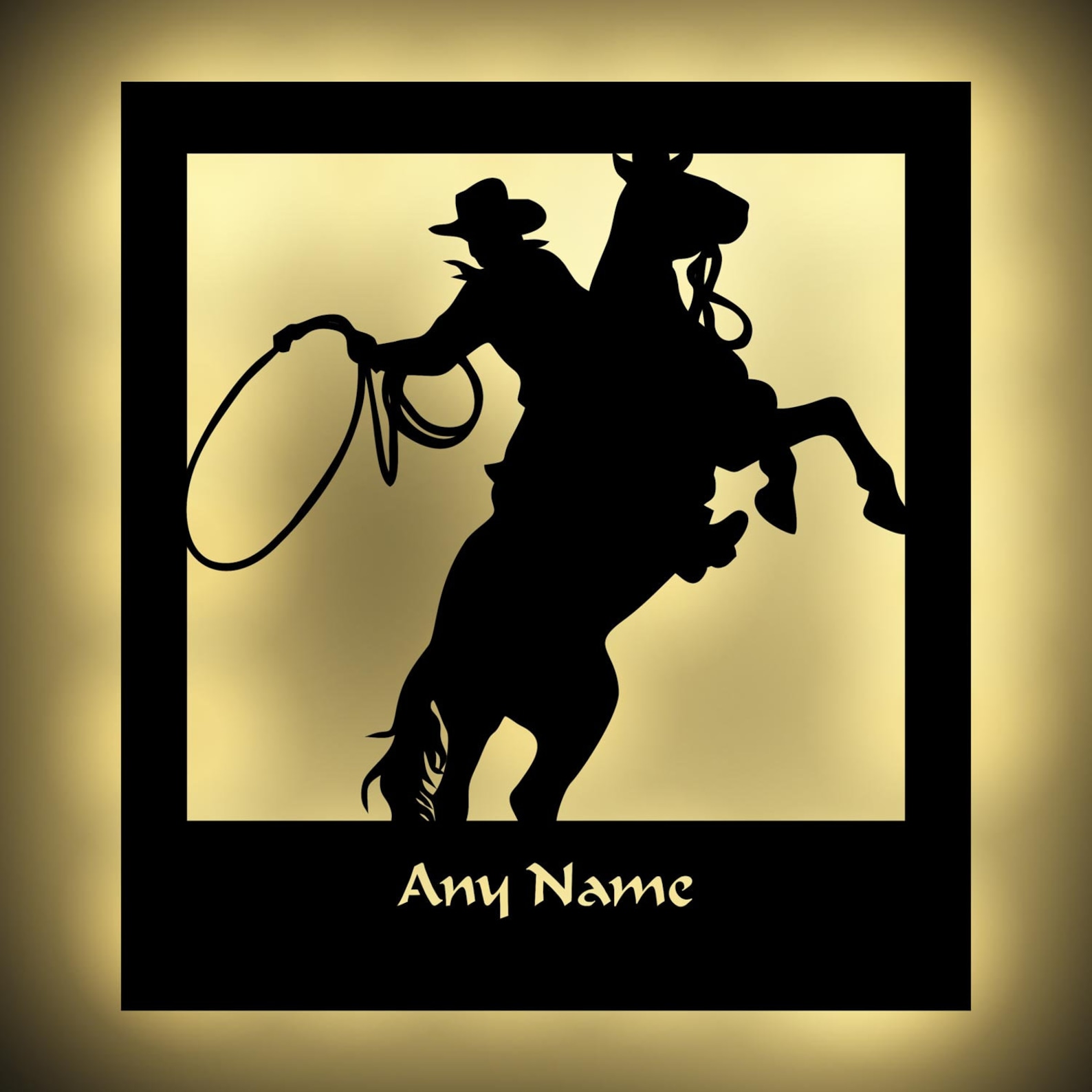 Cowboy, Cowgirl, Personalized Night Light With Name, Horse Night Light ...