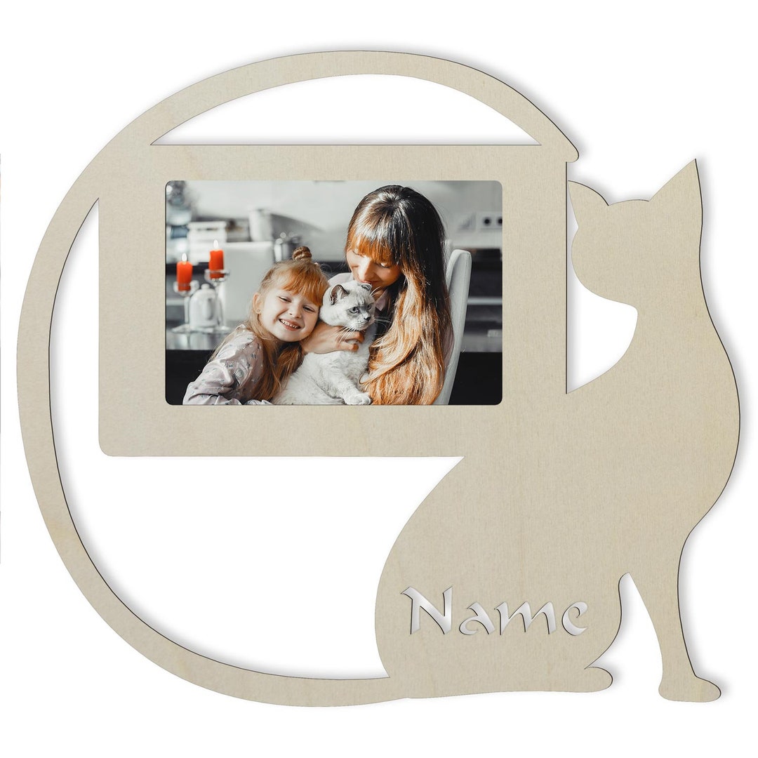 Cat, Personalized Cat Picture Frame, Photo Frame 4" X 6", Personalized ...
