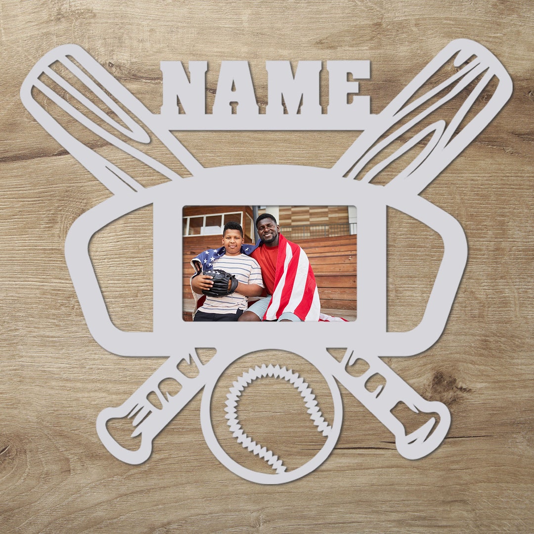 Personalized Wooden Baseball Picture Frame, Softball Picture Frame ...
