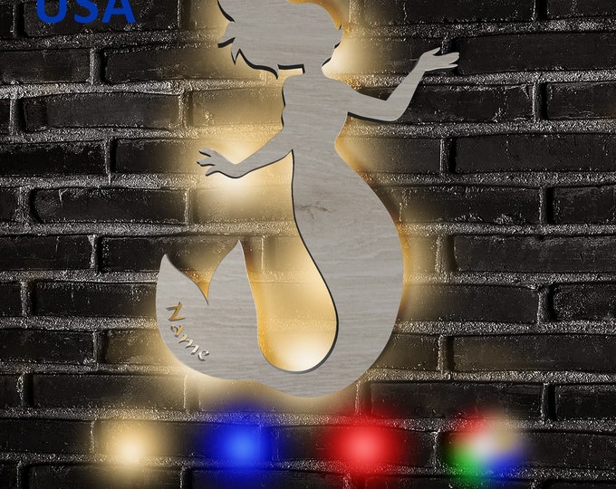 Mermaid Night Light | Night Light - Etsy