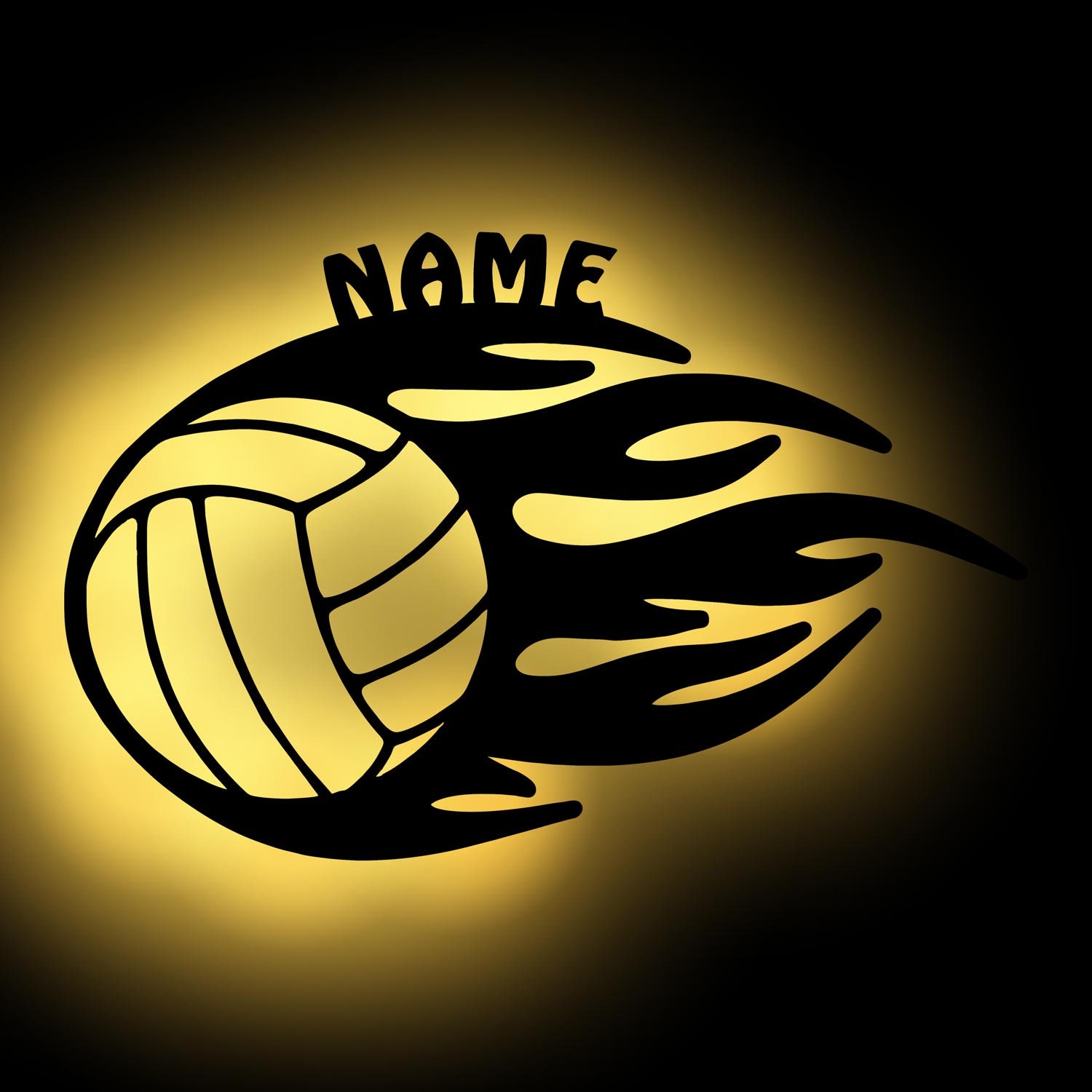 Personalized Volleyball Wall Lamp With Name, Volleyball Gifts, Custom ...