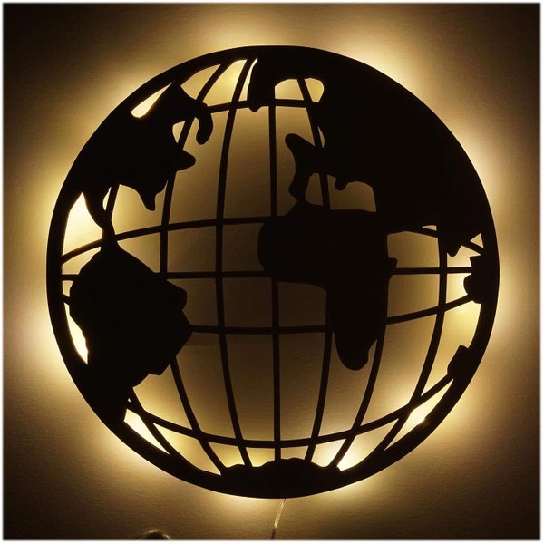 World Globe Light - Etsy