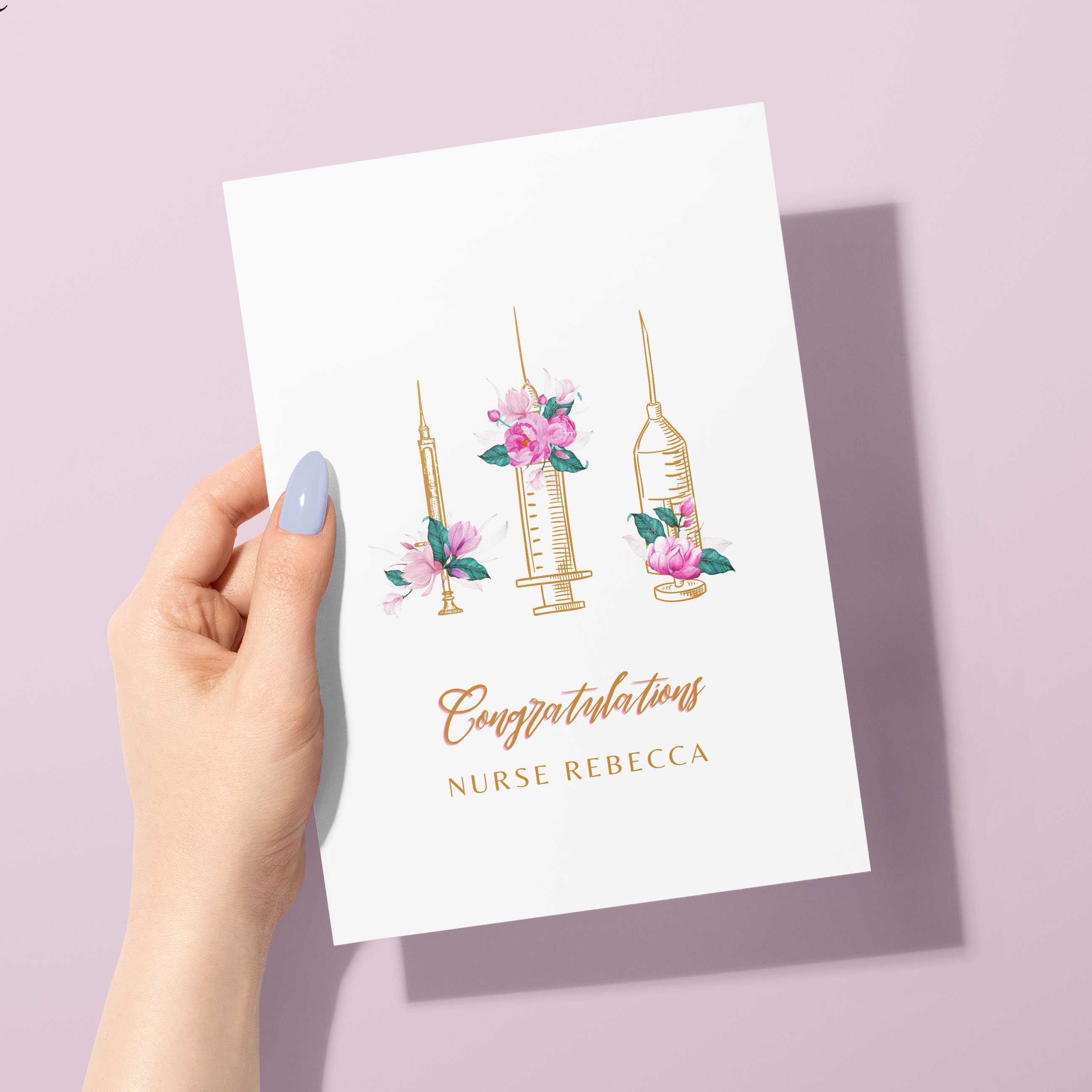 Congratulations Card for Nursing Student Nurse, Personalised Card ...