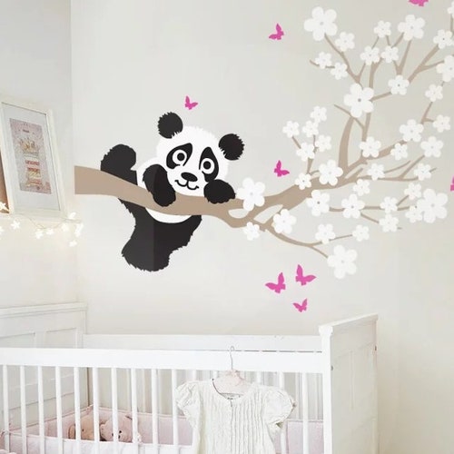 Wall Sticker for Kids Set of Panda Bears Children Wall - Etsy