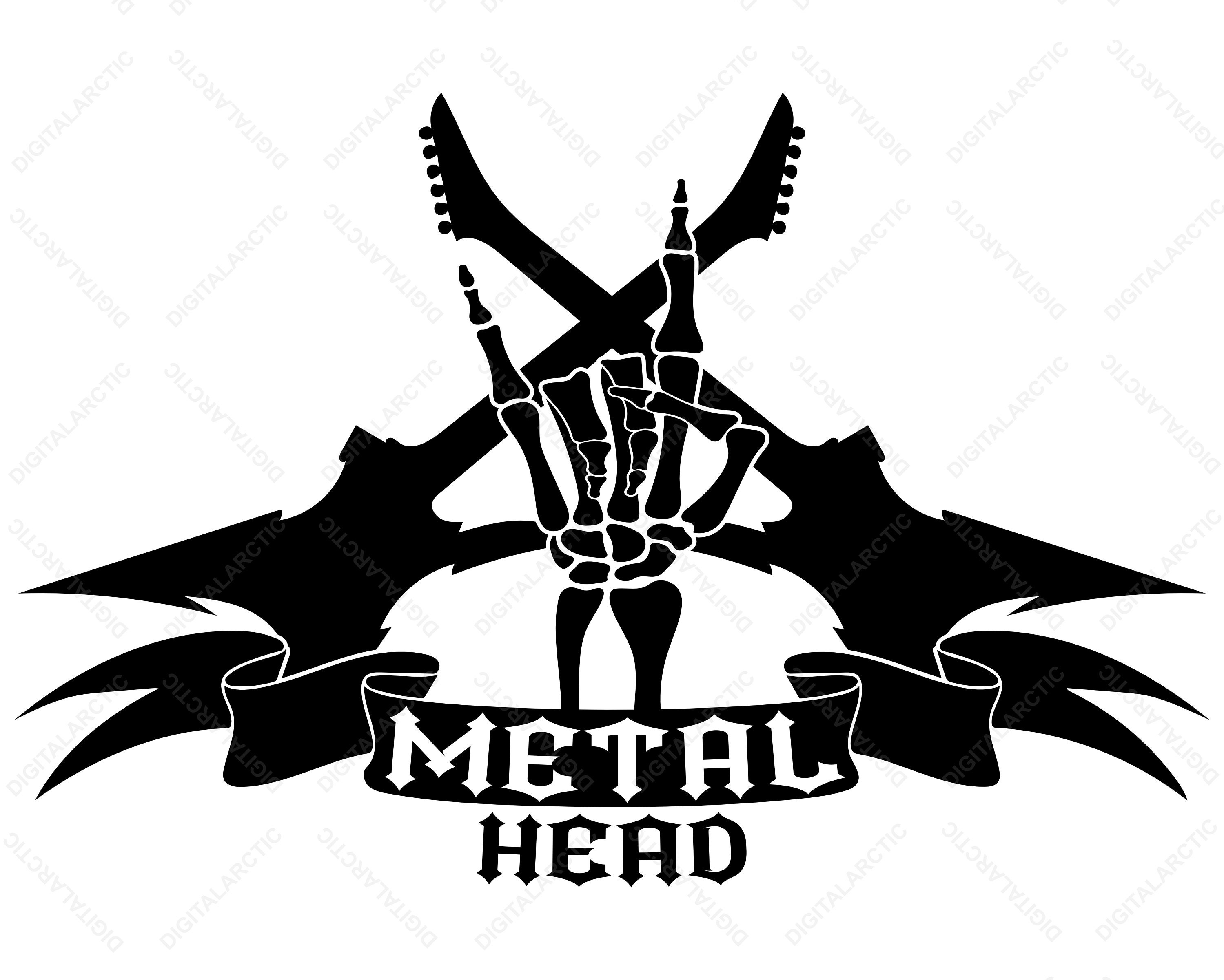 Metal Head SVG PNG DXF Digital Files for Laser Vinyl Cricut | Etsy