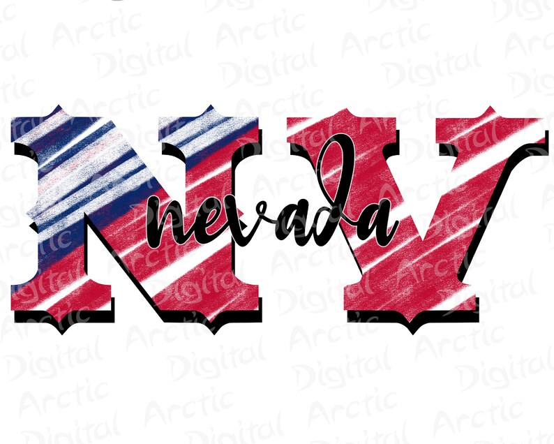 Digital PNG File Nevada State Letters Abbreviation Sublimation | Etsy