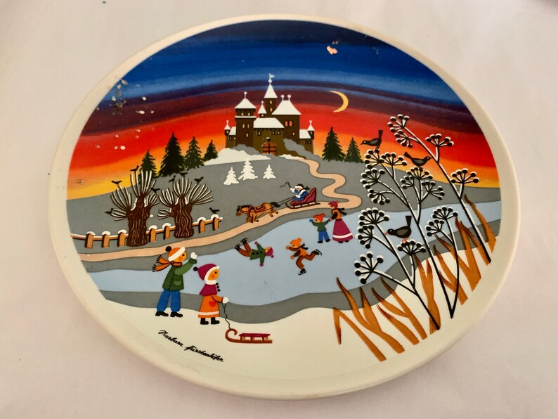 3 Vintage Poole of England Scenic Plates, Each is Different. - Etsy