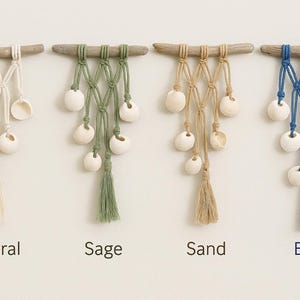 Coastal Macrame Seashell Wall Hanging – Driftwood Boho Beach Decor, Nautical Wall Art With Real ...
