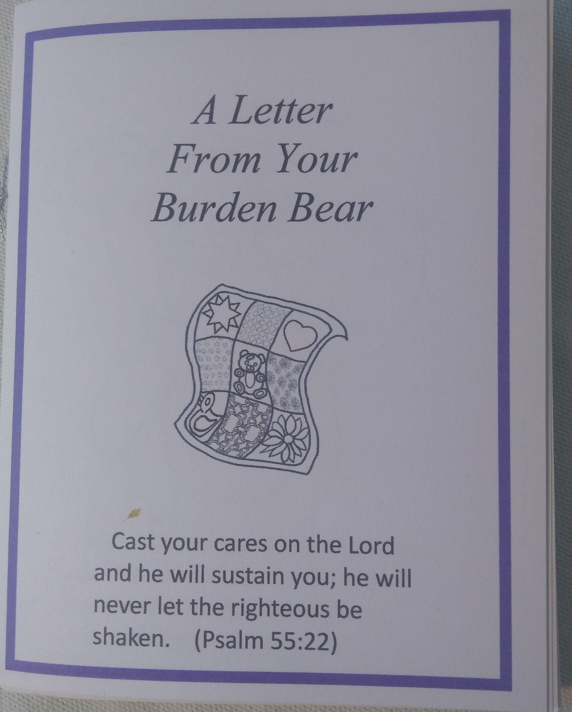 Burden Bear Letter download consoling gift empathy love - Etsy España