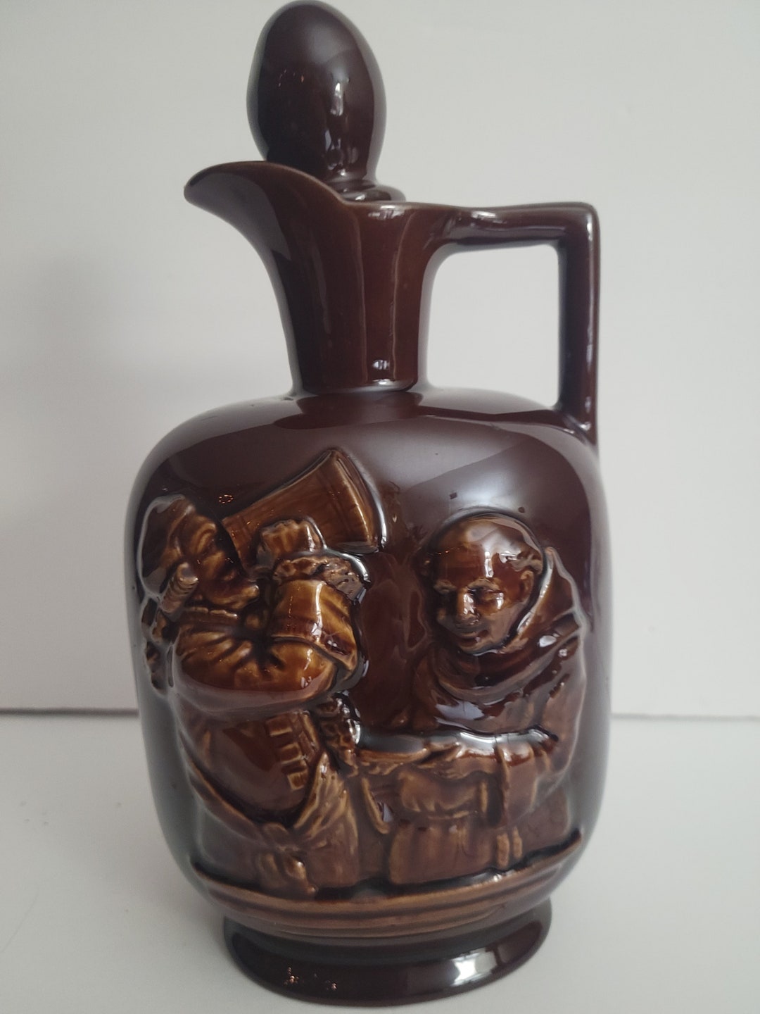 Rare Find. Antique Early 1900's Ceramic Brown Beer Stein/pitcher - Etsy