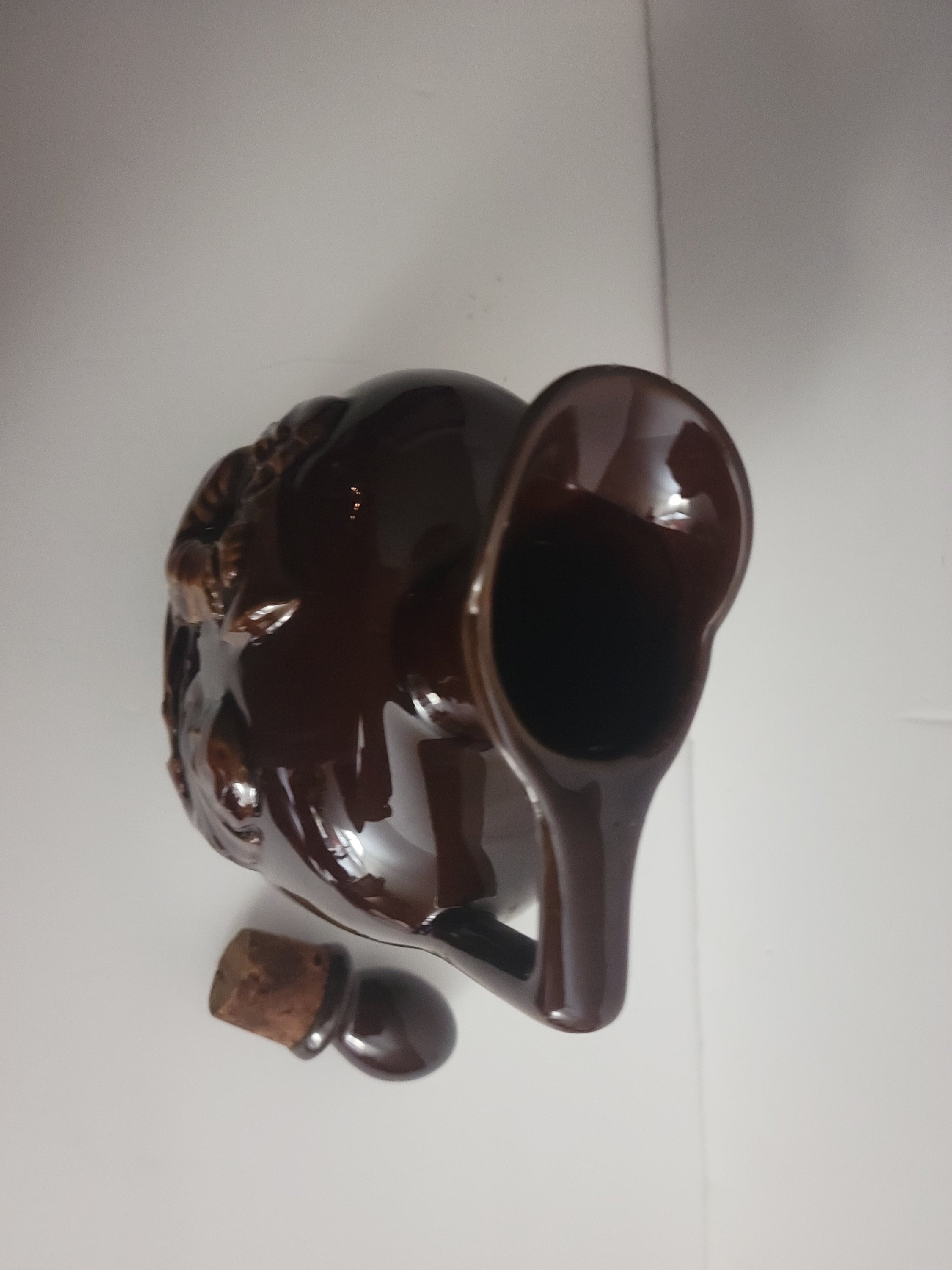 Rare Find. Antique Early 1900's Ceramic Brown Beer Stein/pitcher - Etsy