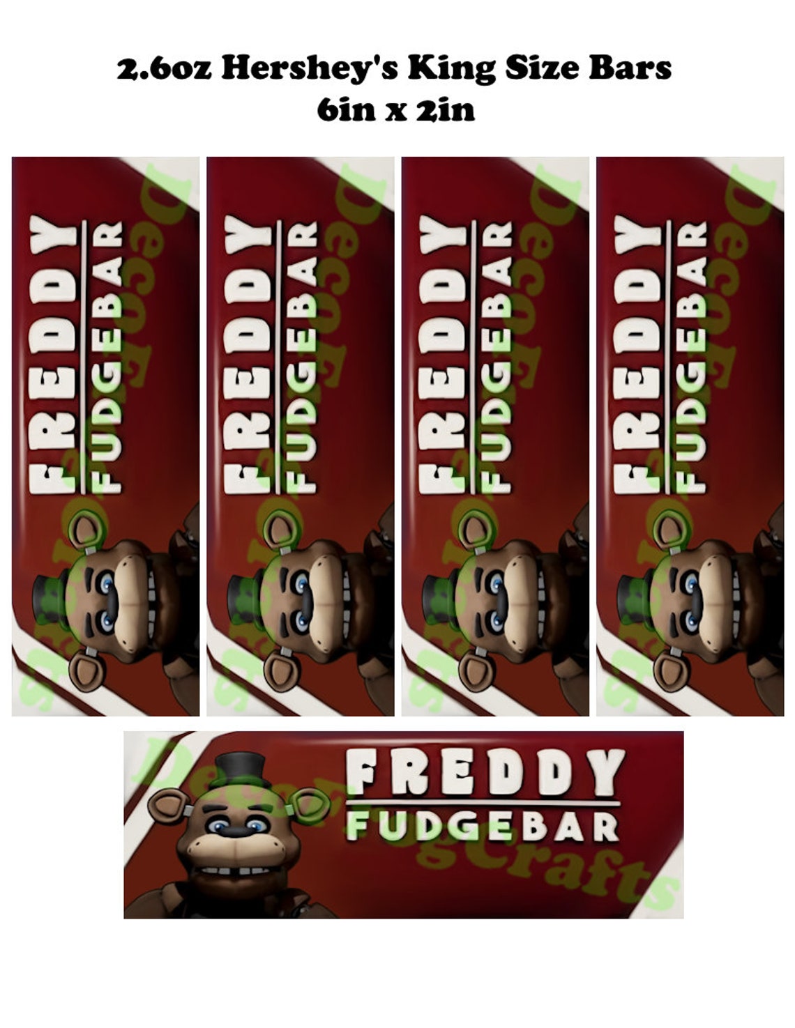 Five Nights at Freddy's: Help Wanted Party Favor Chocolate Bars, freddy ...