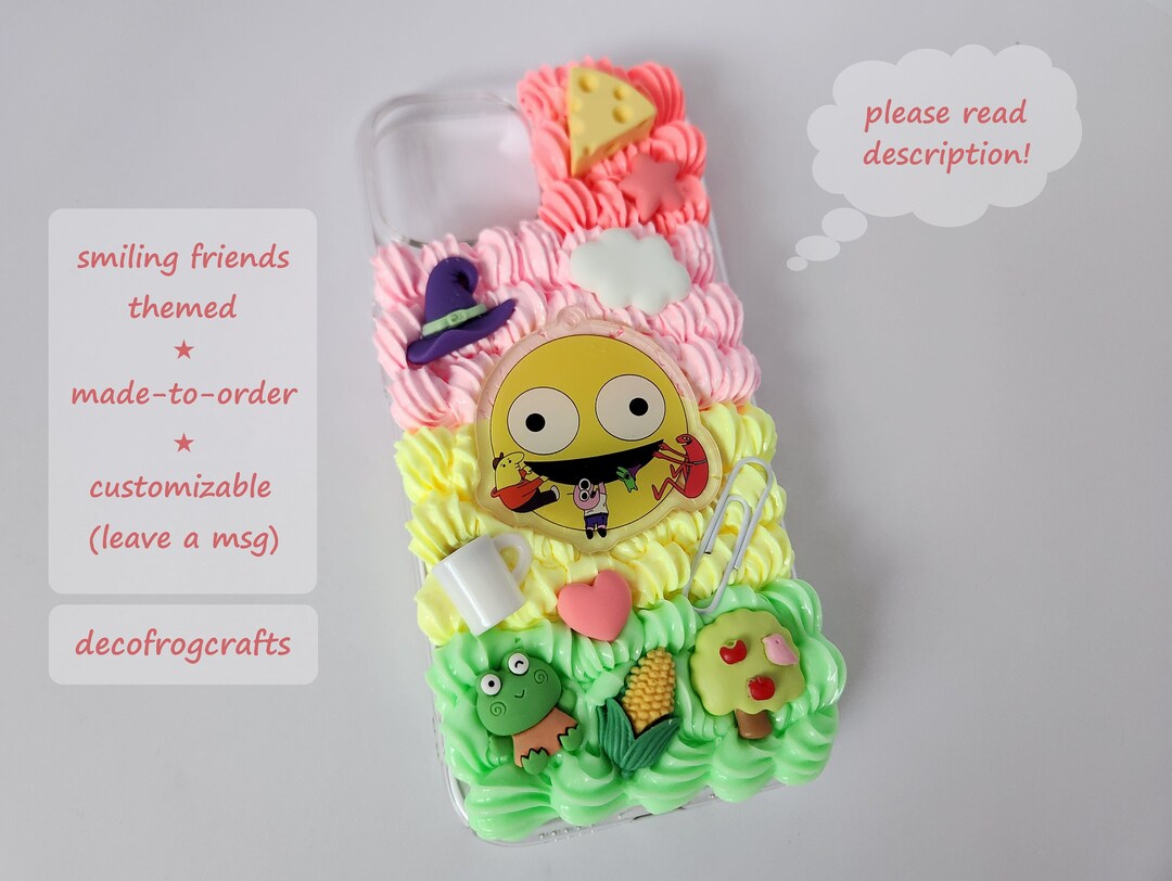 Smiling Friends Decoden Phone Case Decorated / Deco Phone Case - Etsy