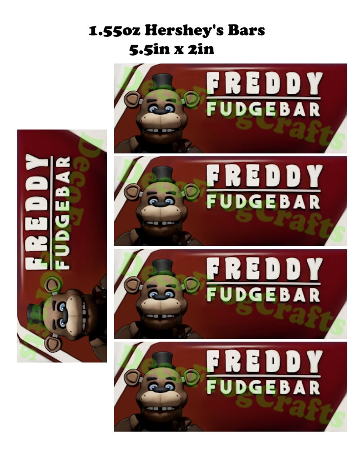 Five Nights at Freddy's: Help Wanted Party Favor Chocolate Bars, freddy ...