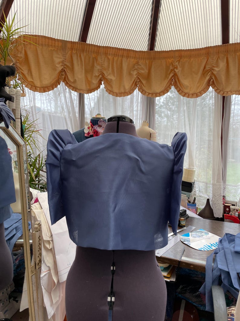Modern Filipiniana Bolero 2-bow Front in Blue - Etsy