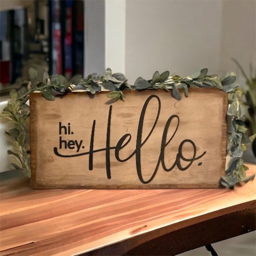 Hi Sign - Etsy