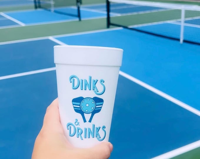 Pickleball Cups ~ Dinks & Drinks - Etsy